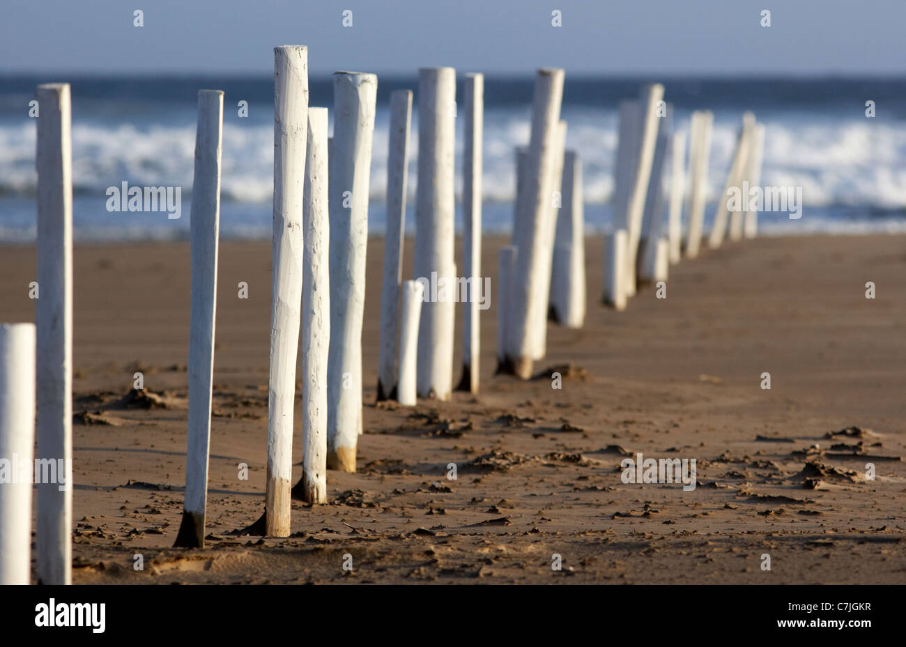 White posts mark hi-res stock photography and images - Alamy