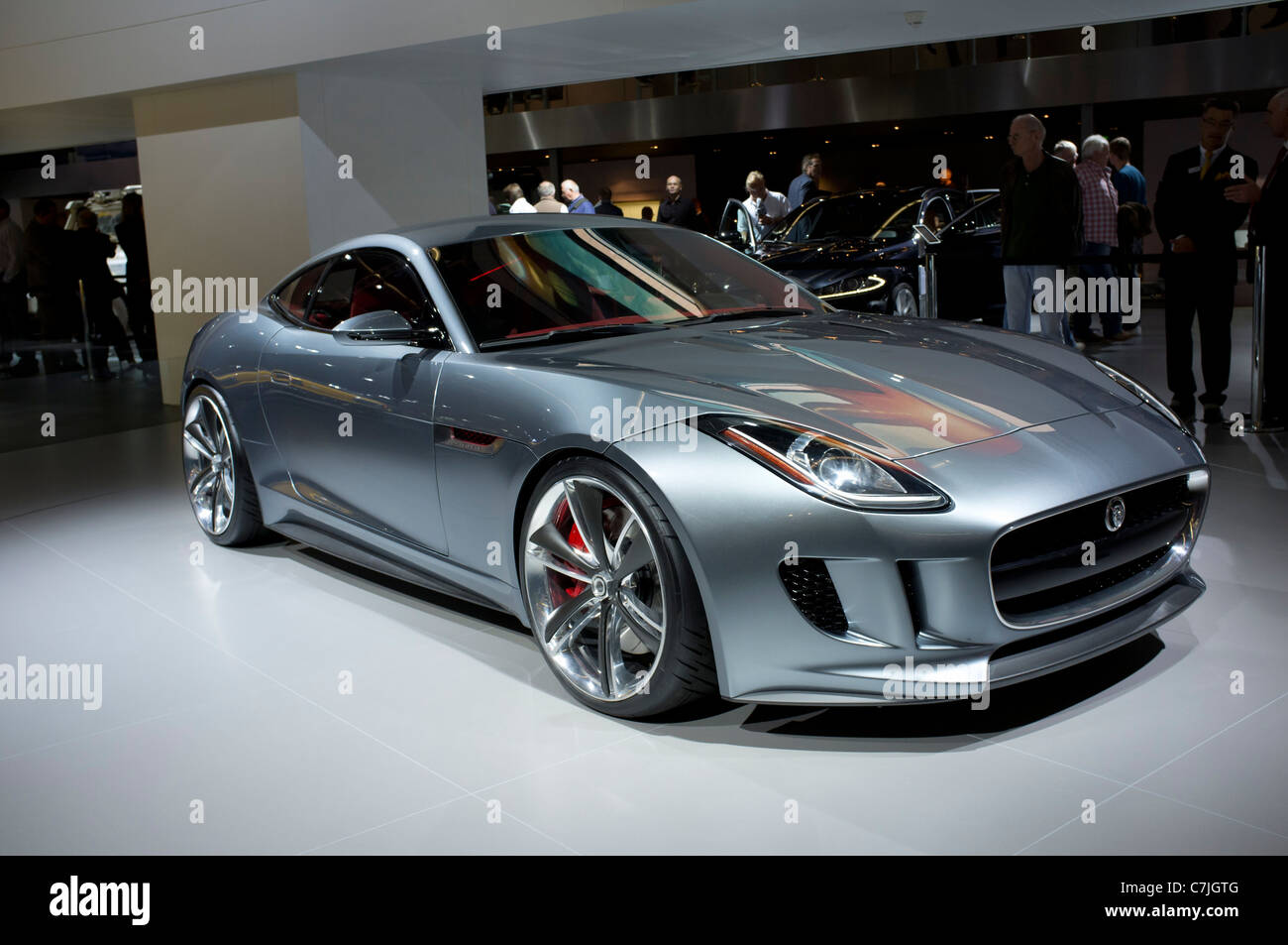 Jaguar concept hybrid C-X16 car at Frankfurt Motor Show or IAA 2011 in ...