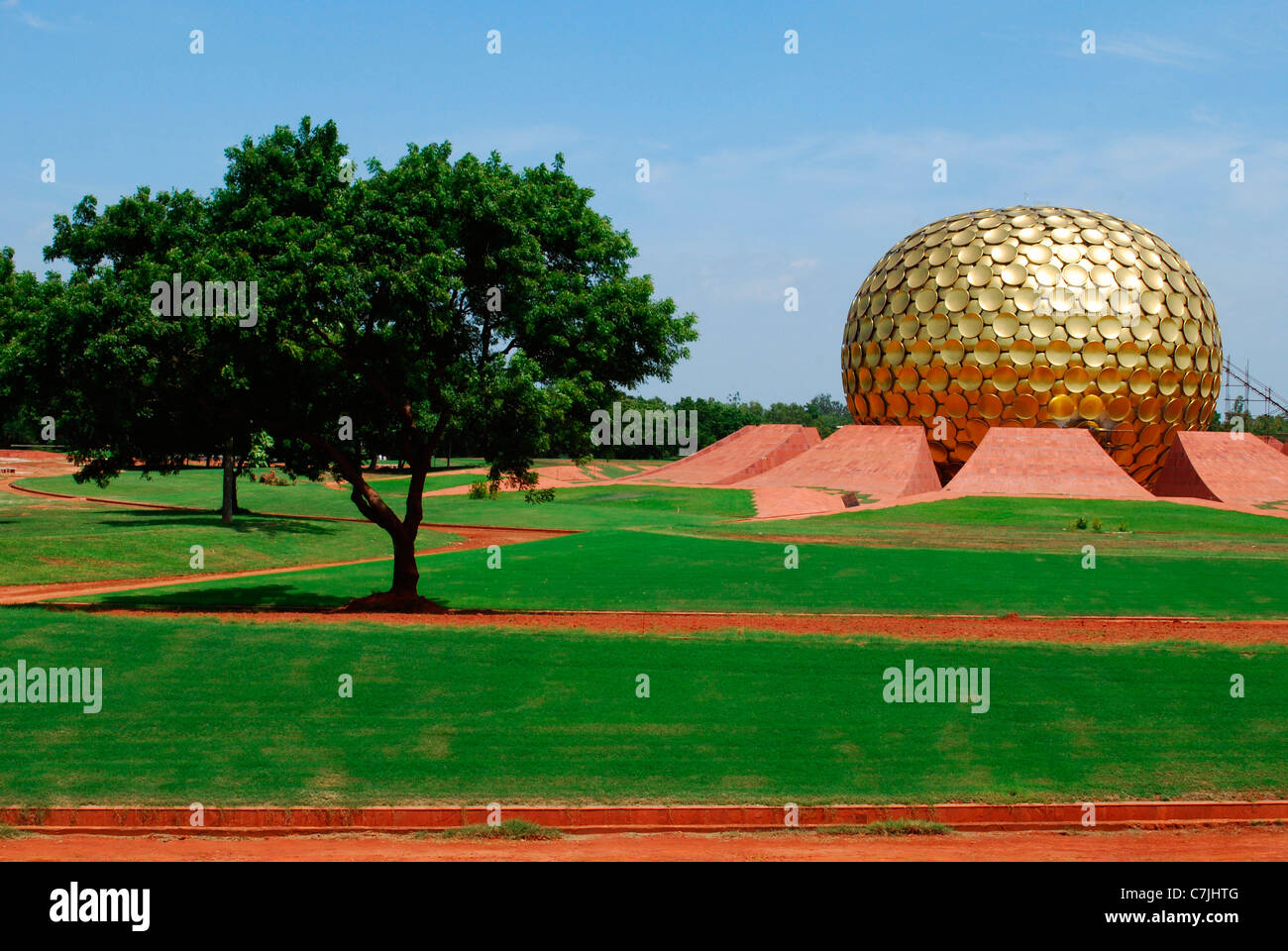 matri mandir meditation centre; auroville,pondicherry,india Stock Photo ...