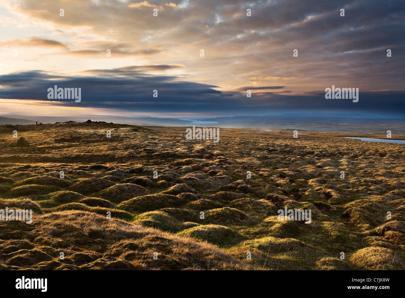 Rocky landscape under stormy sky Stock Photo - Alamy