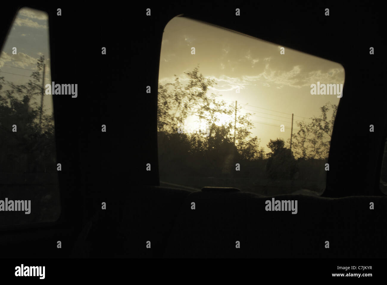 Car interior sunset hi-res stock photography and images - Alamy