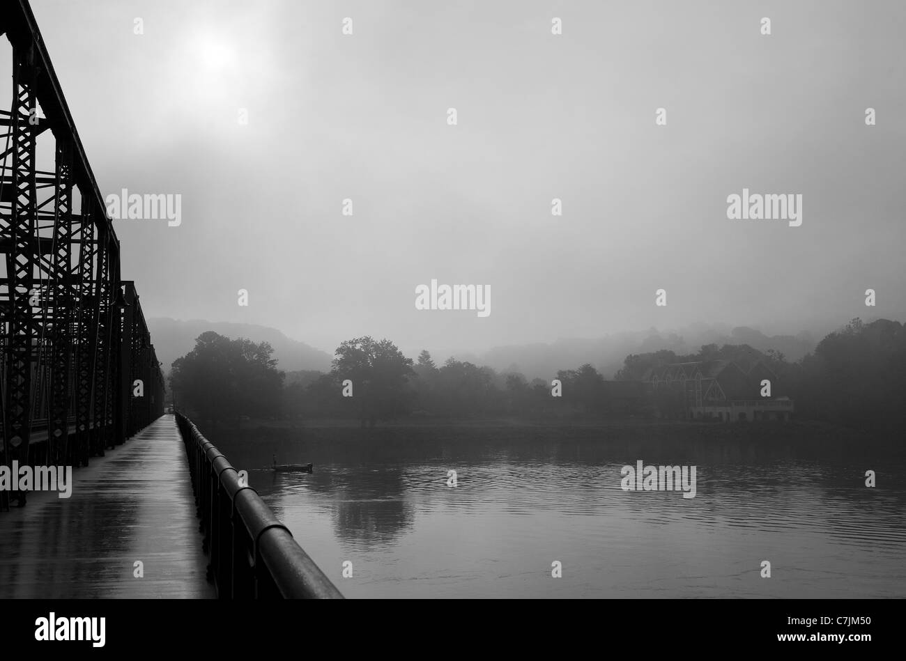 Bridge over the Delaware River in New Hope, Pennsylvania Stock Photo ...
