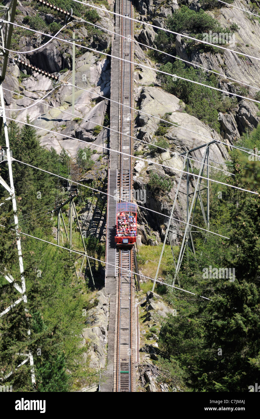 Switzerland, Western Europe, Grimsel region, nr. Guttannen, Gelmerbahn ...