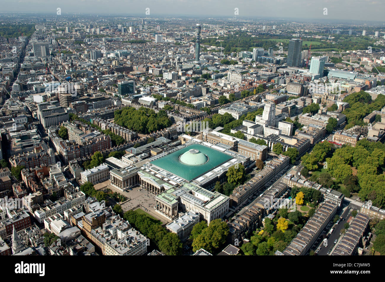 An aerial view of the British Museum and Bloomsbury Stock Photo - Alamy
