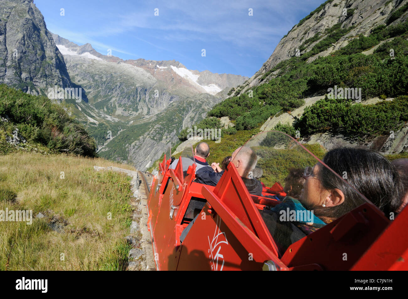 Switzerland, Western Europe, Grimsel region, nr. Guttannen, Gelmerbahn ...