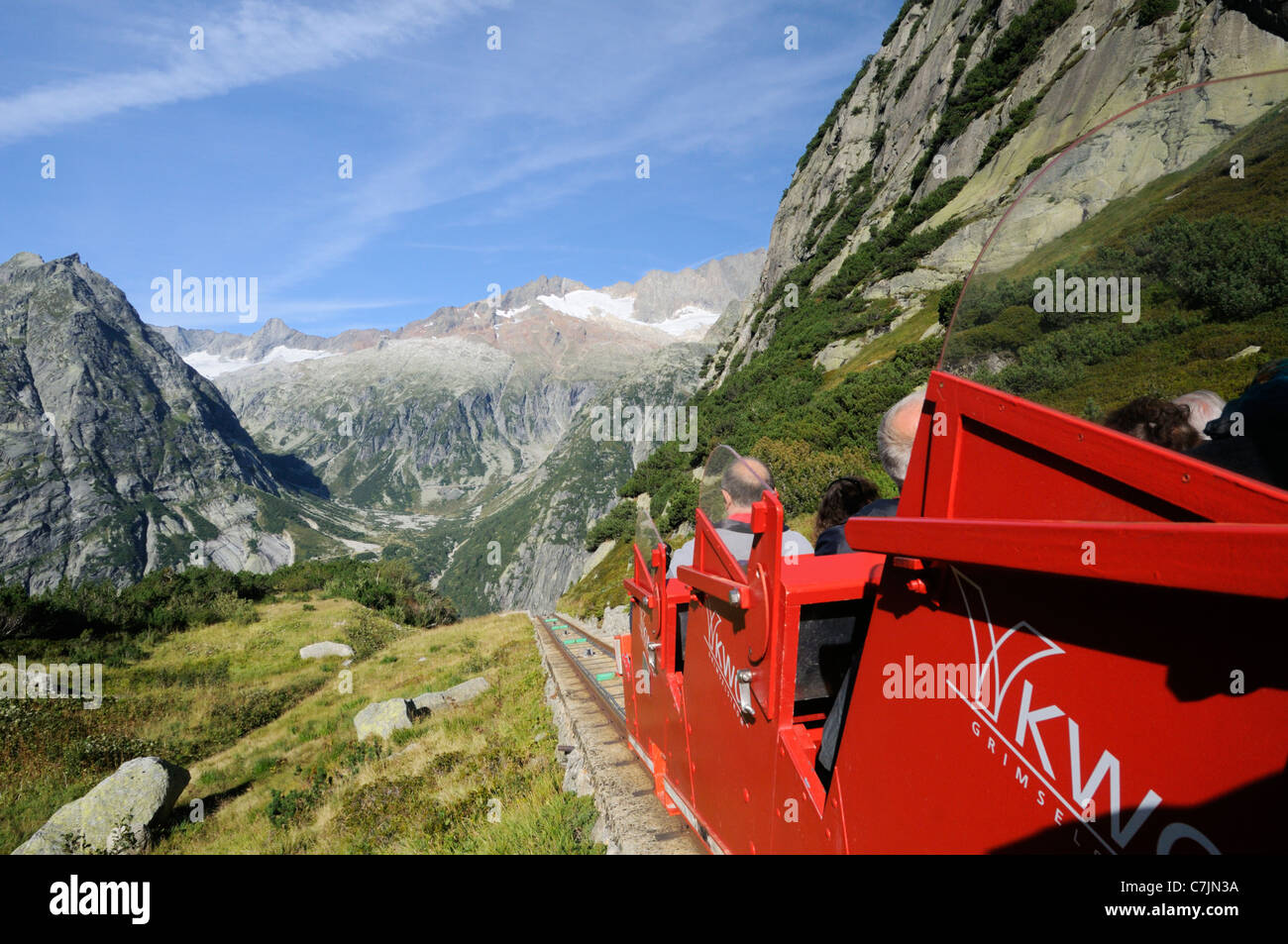 Switzerland, Western Europe, Grimsel region, nr. Guttannen, Gelmerbahn ...