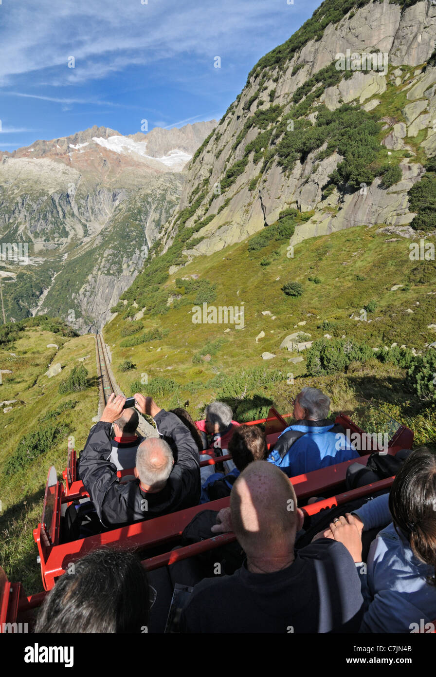 Switzerland, Western Europe, Grimsel region, nr. Guttannen, Gelmerbahn ...