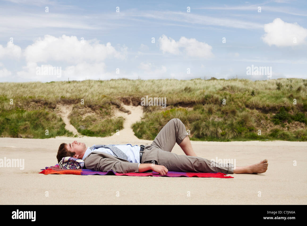 Laying Down On Beach High Resolution Stock Photography and Images - Alamy