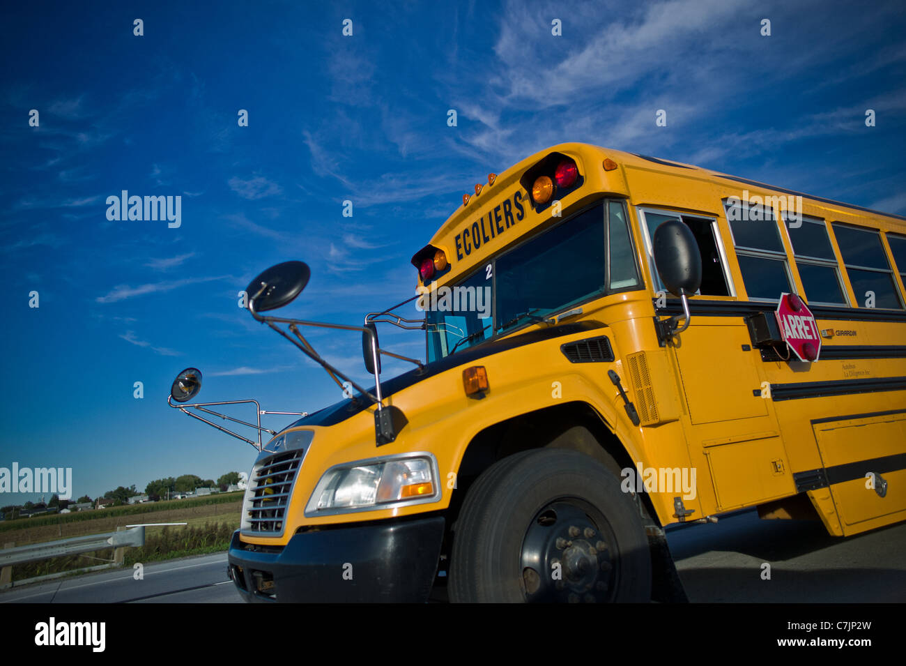 Canada quebec school bus hi-res stock photography and images - Alamy