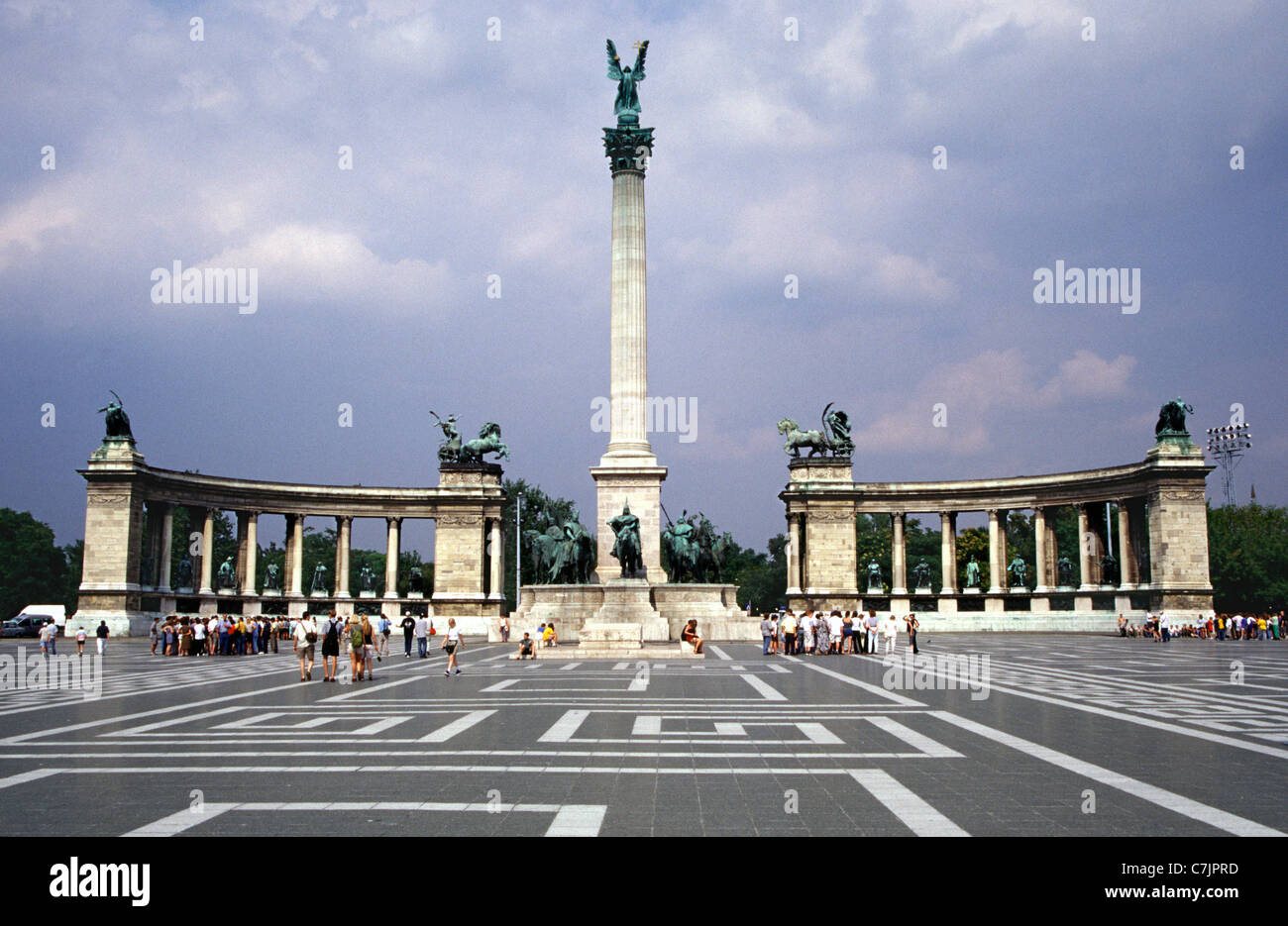 Hosok tere entrance to City Park Budapest Stock Photo - Alamy