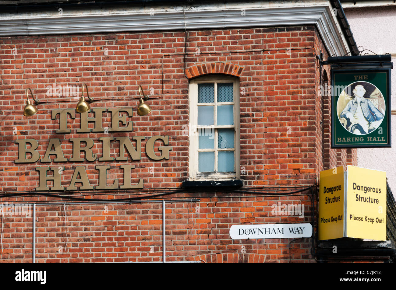 The closed Baring Hall Hotel public house in Downham Way, Lewisham ...