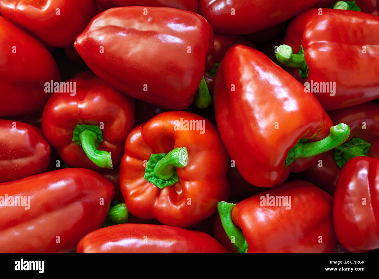 A selection of red capsicum peppers Stock Photo - Alamy