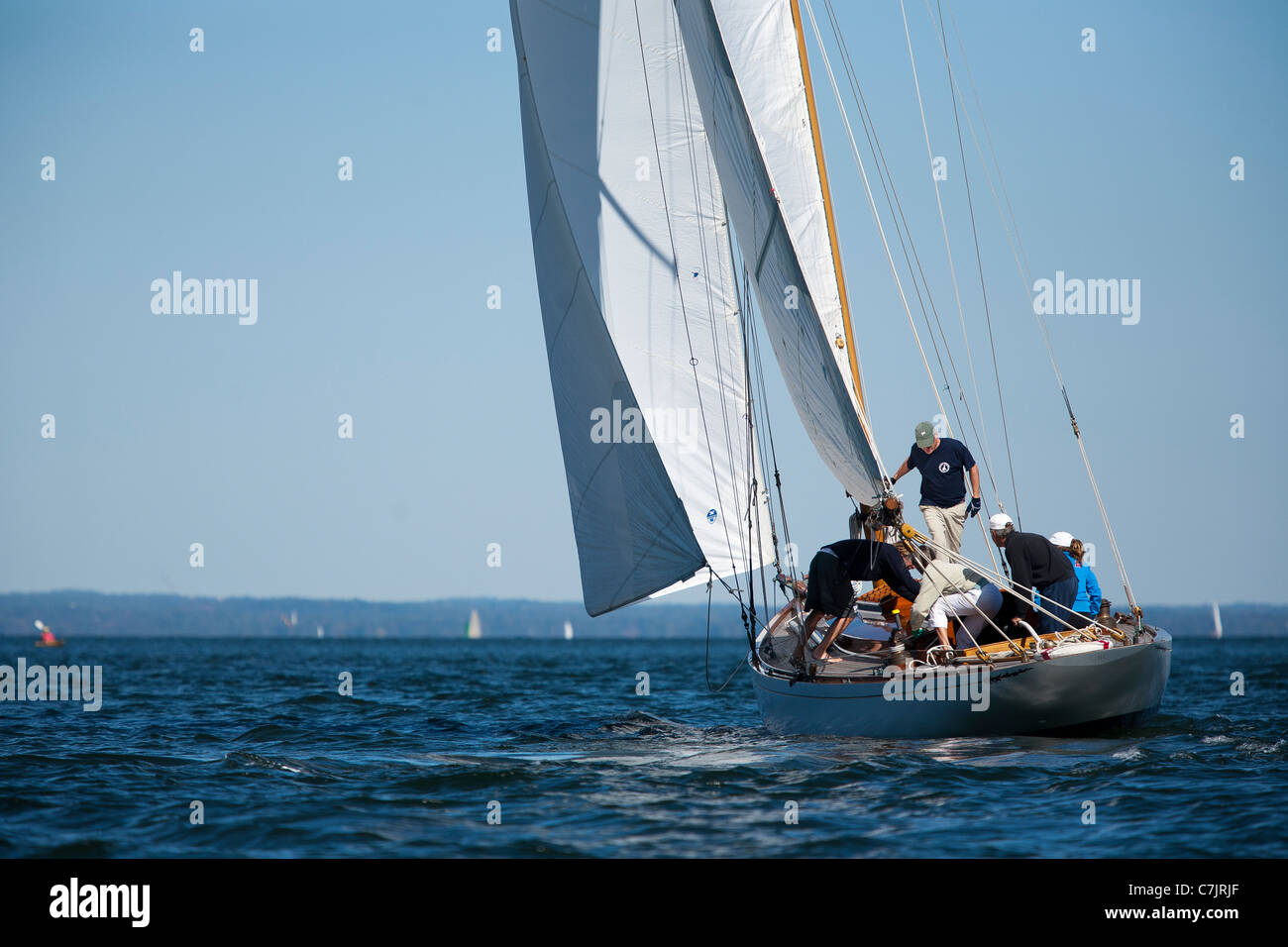 sailing in Oyster Bay on board the William Fife designed yacht Clio ...