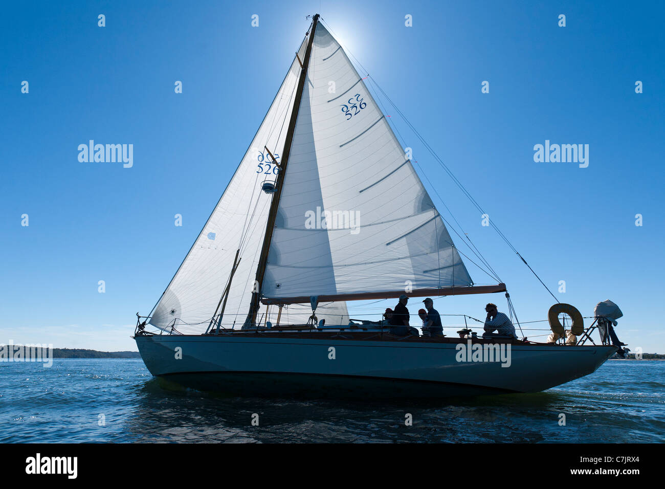 The Concordia Sloop Sonnet sails on Oyster Bay New York Stock Photo - Alamy