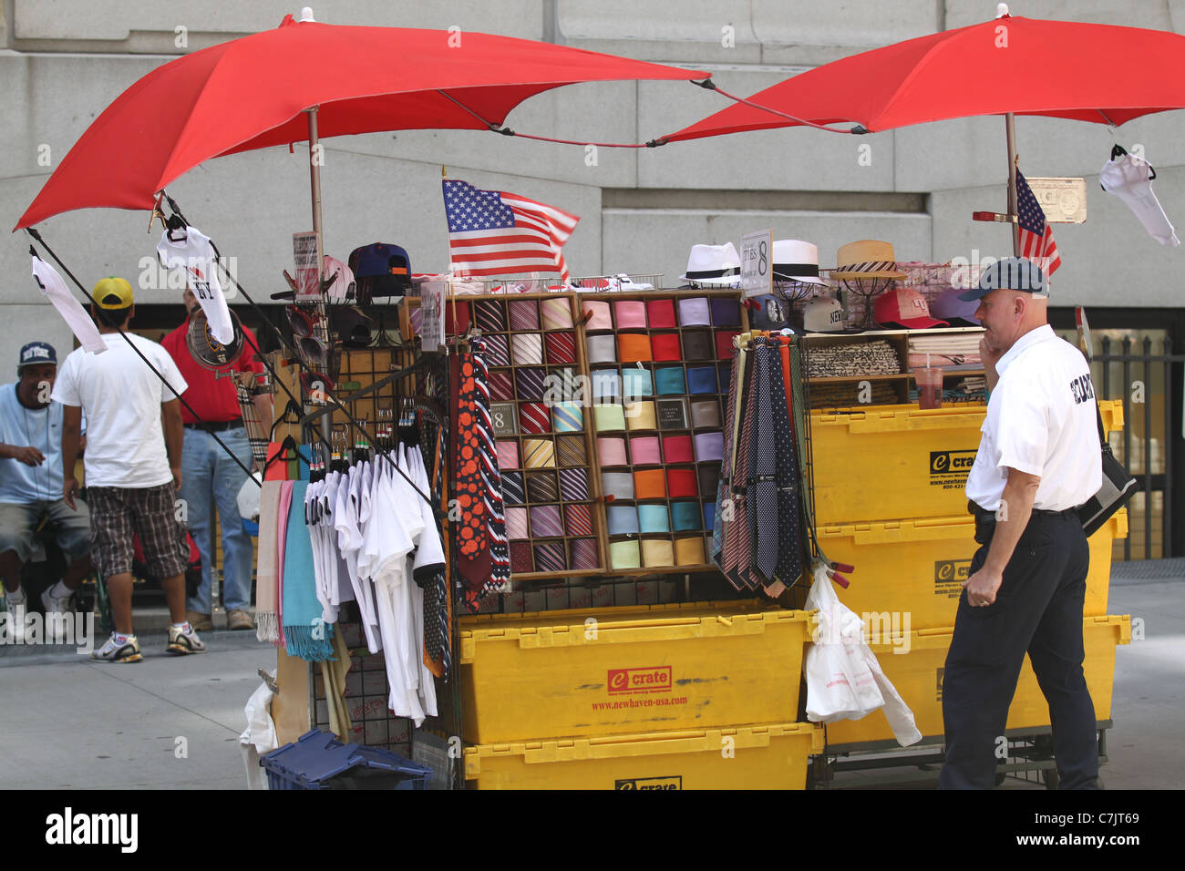 Tie vendor booth in financial district in New York City Stock Photo - Alamy