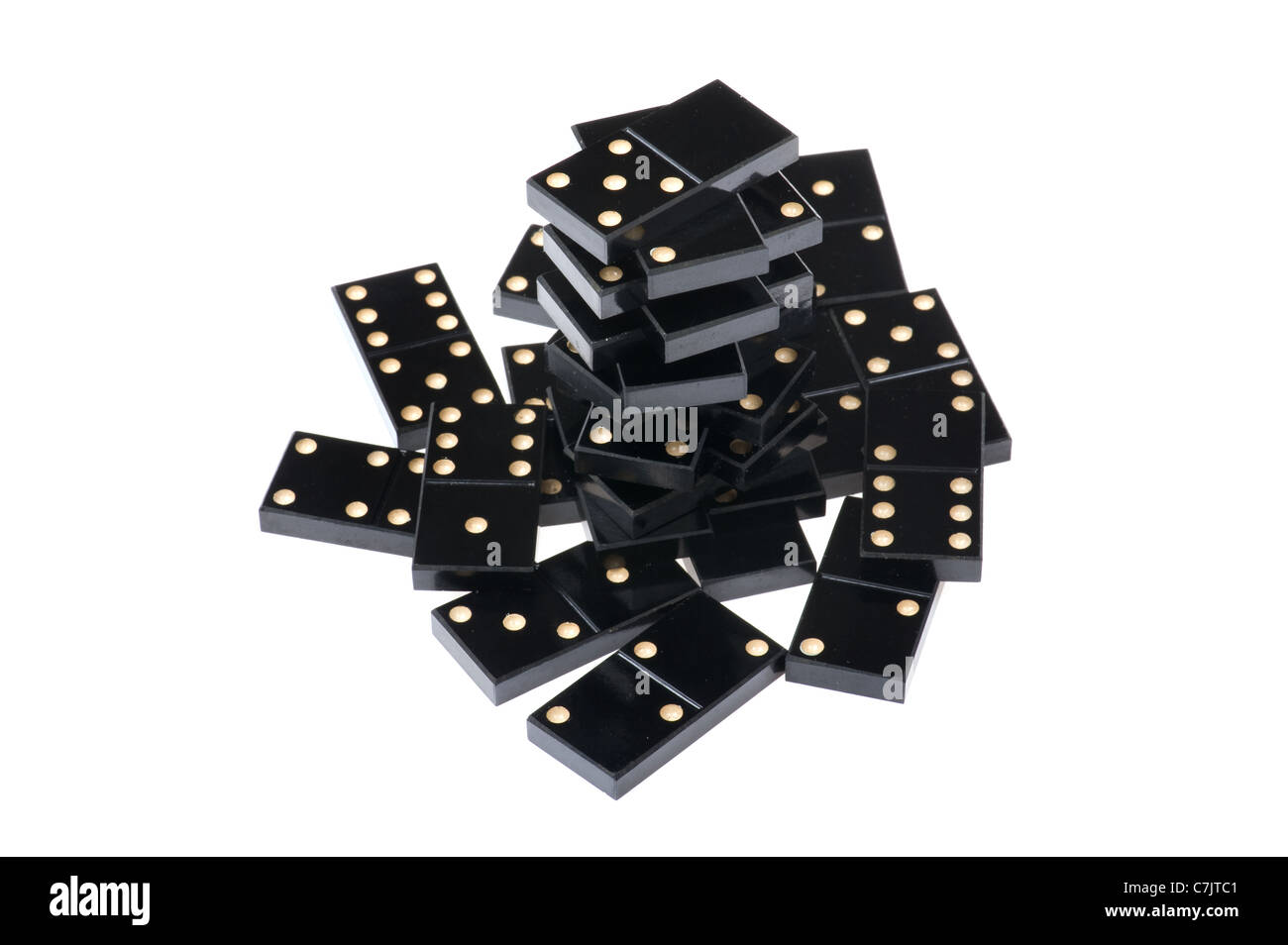Domino block on white Cut Out Stock Images & Pictures - Alamy