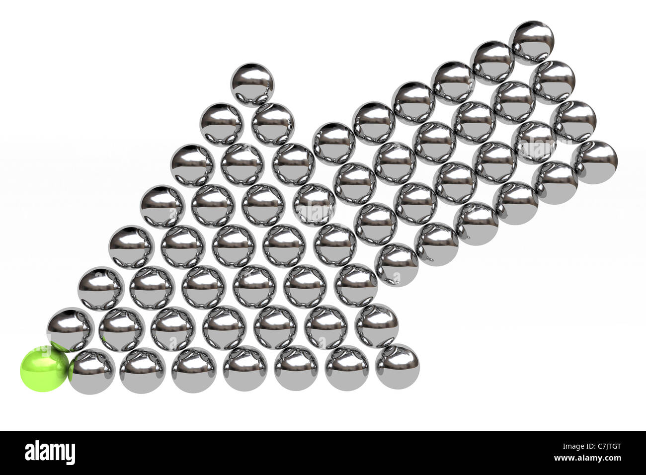 3d render of a arrow with sphere shape Stock Photo - Alamy