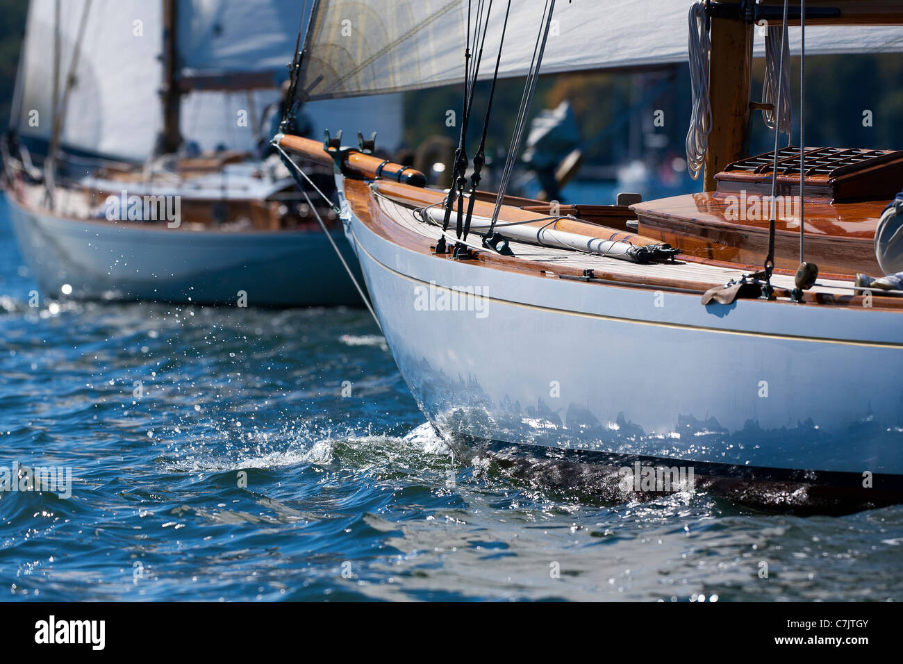 Classic wooden sailing boat hi-res stock photography and images - Alamy