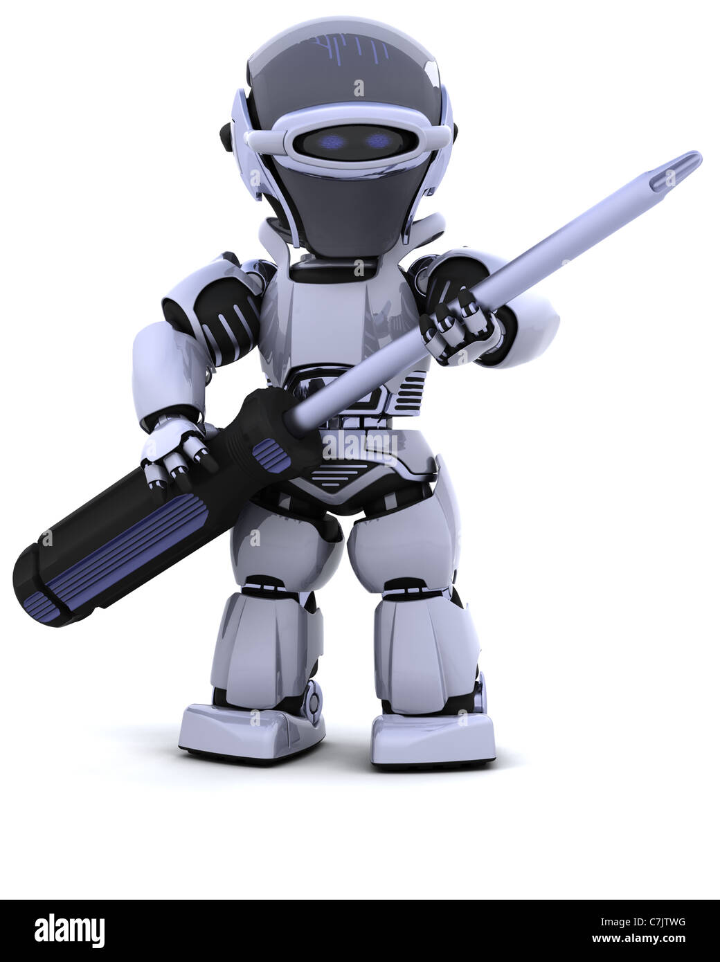 3D render of robot with Stock Photo - Alamy