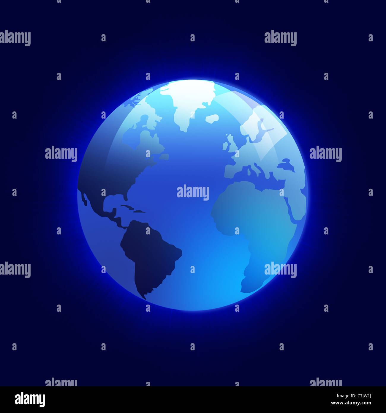 Shiny Globe of Planet Earth Stock Photo - Alamy
