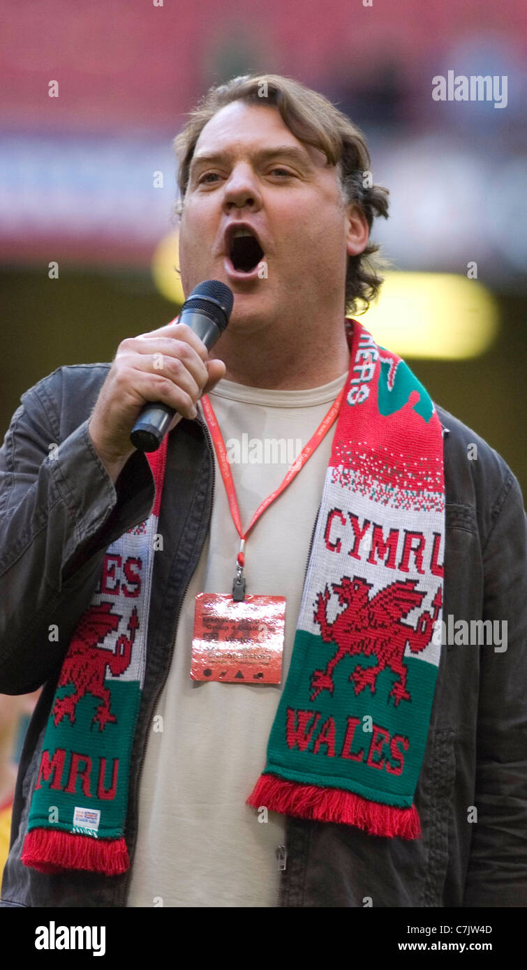 Bryn Terfel CBE, Welsh bass-baritone opera singer in full voice with a ...