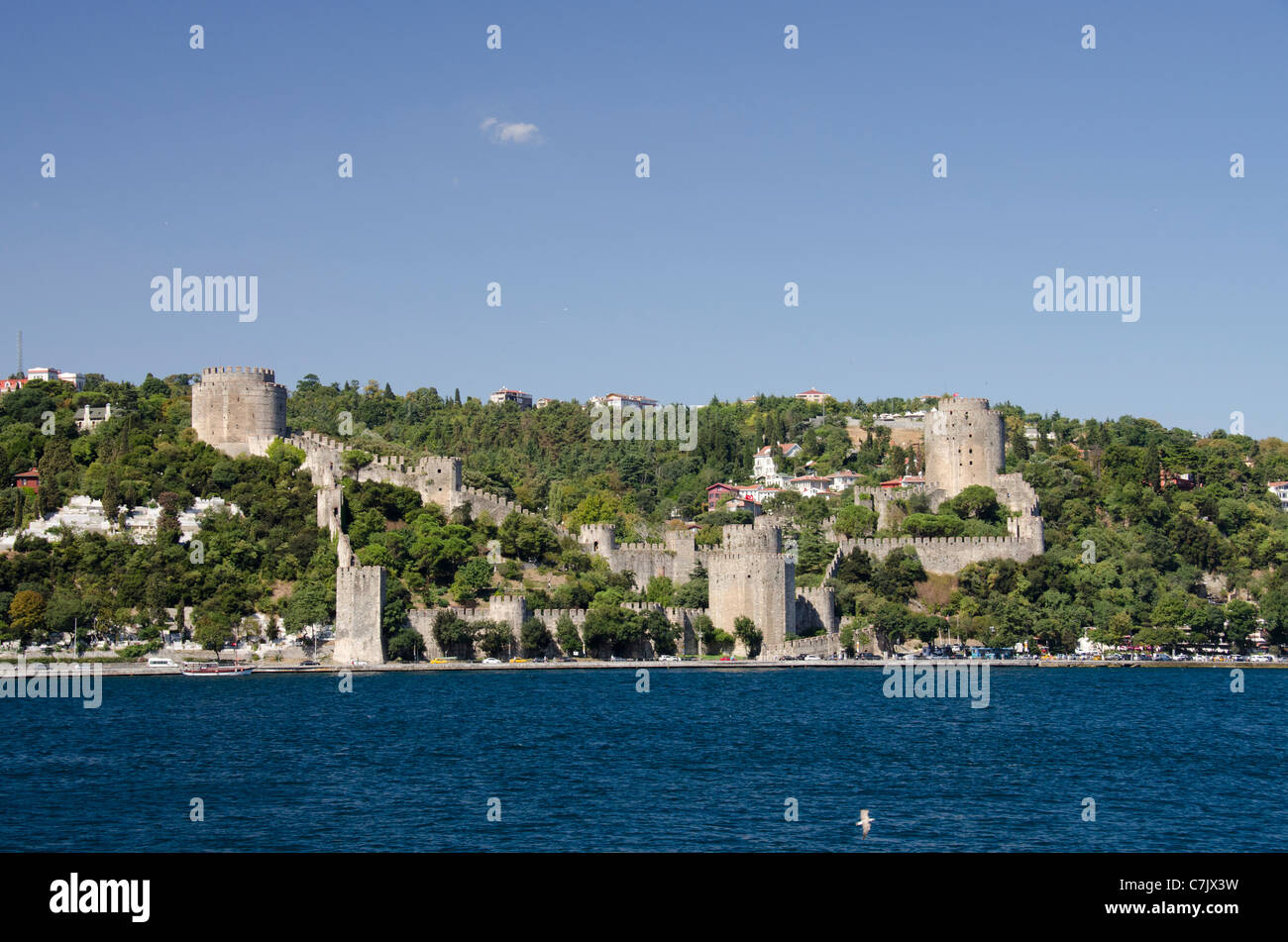 Turkey, Istanbul, Bosphorus. 15th century (1452) European Rumelihisar ...