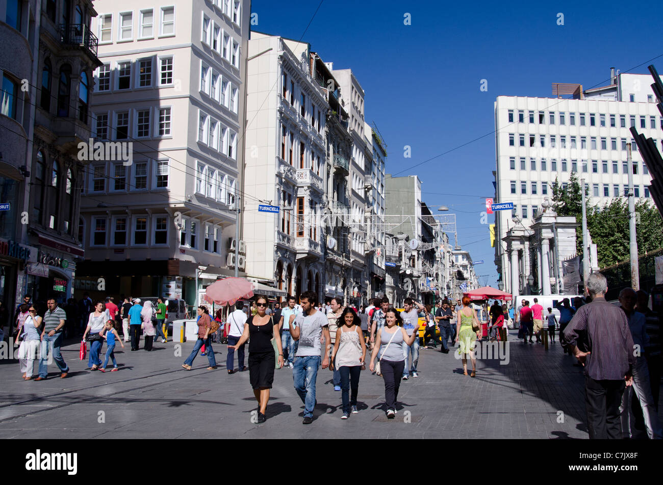 Turkey, Istanbul, Beyoglu district. Heart of modern Istanbul, popular ...