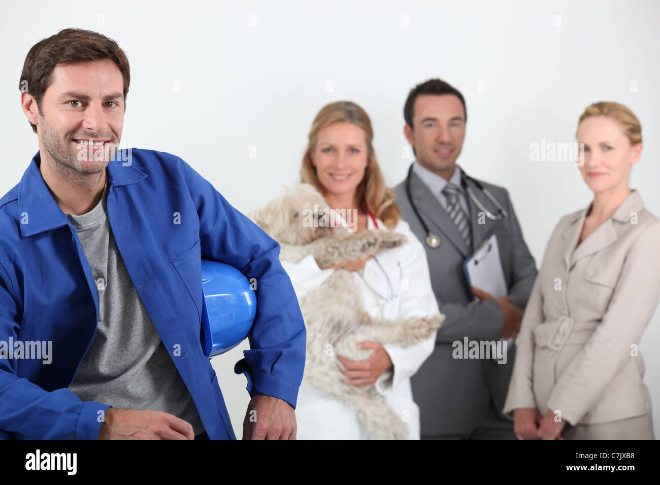 Group different professionals hi-res stock photography and images - Alamy