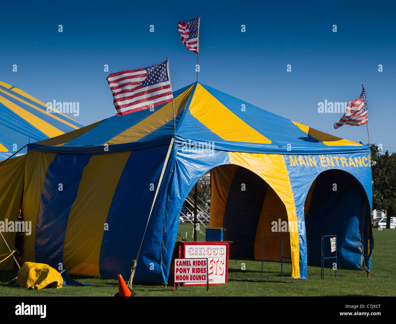 Main entrance to a circus tent Stock Photo - Alamy