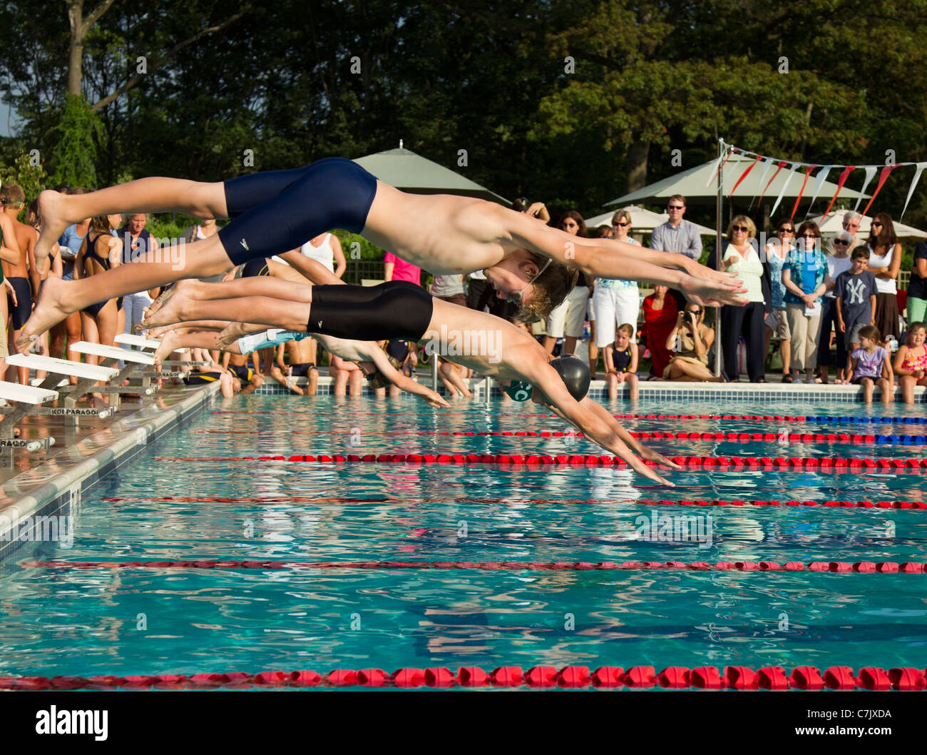 Swim meet dive hi-res stock photography and images - Alamy