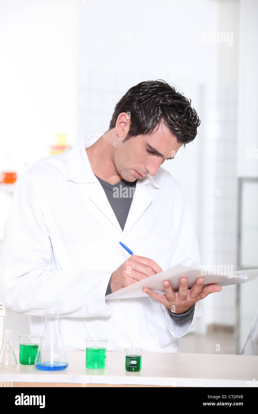 Male scientist in laboratory Stock Photo - Alamy