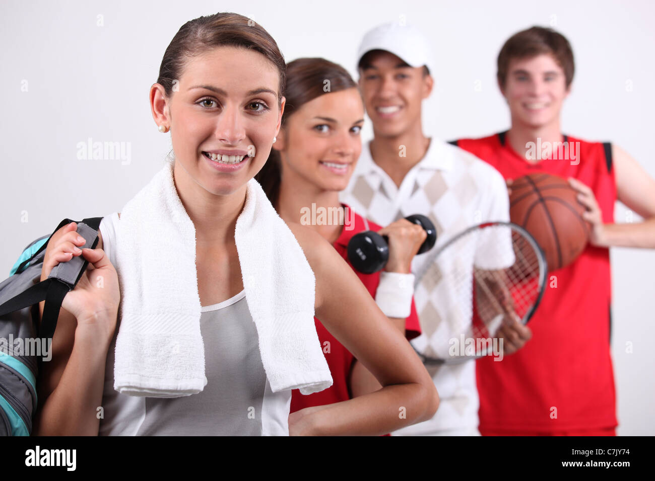 portrait of sporty people Stock Photo - Alamy