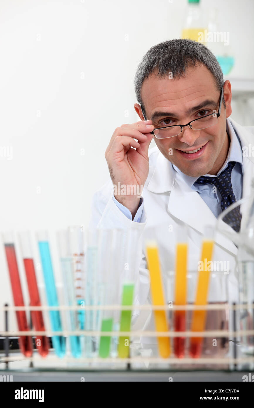 Medical scientific making tests Stock Photo - Alamy