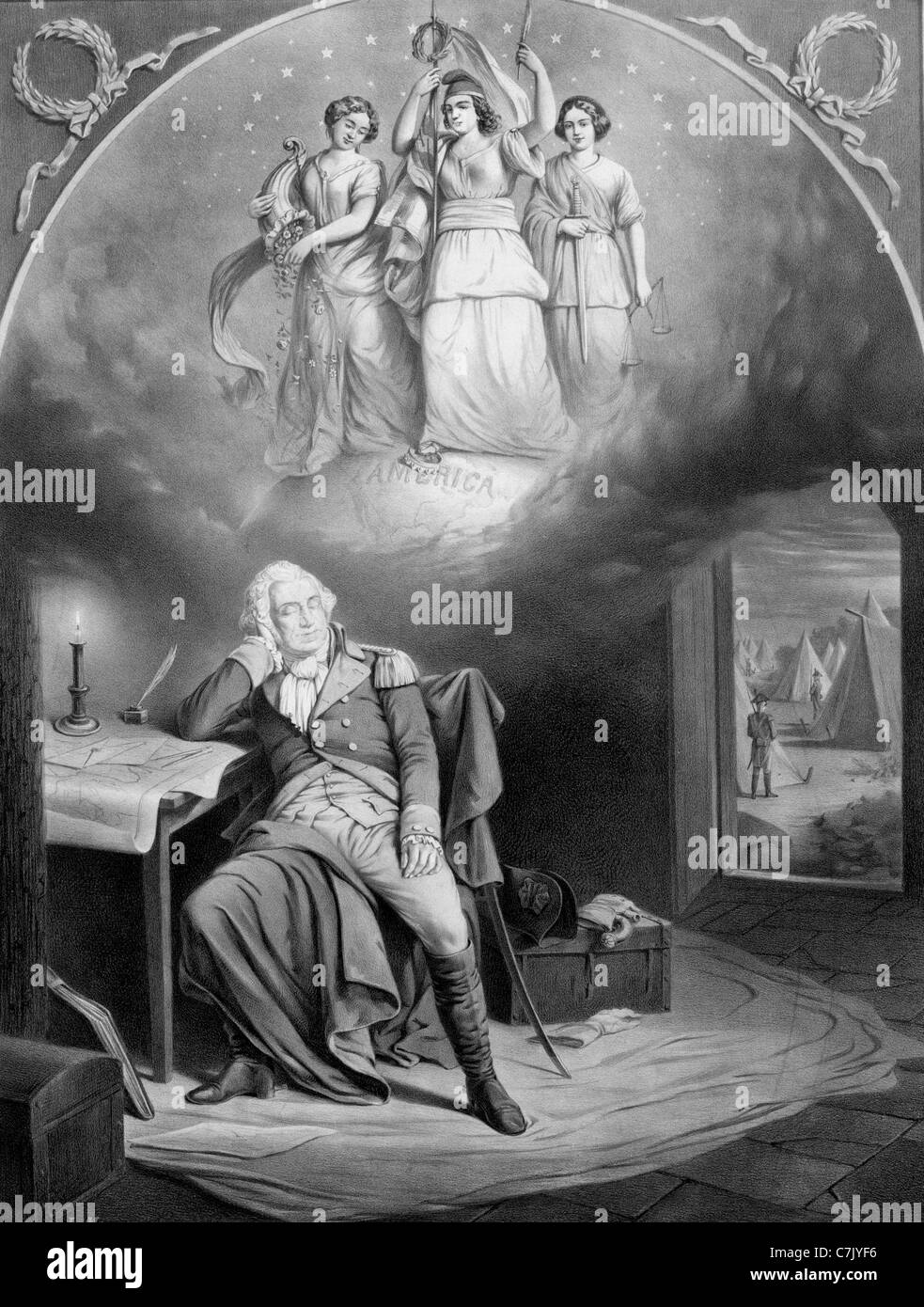 Washington's dream - George Washington dreams of liberty during ...
