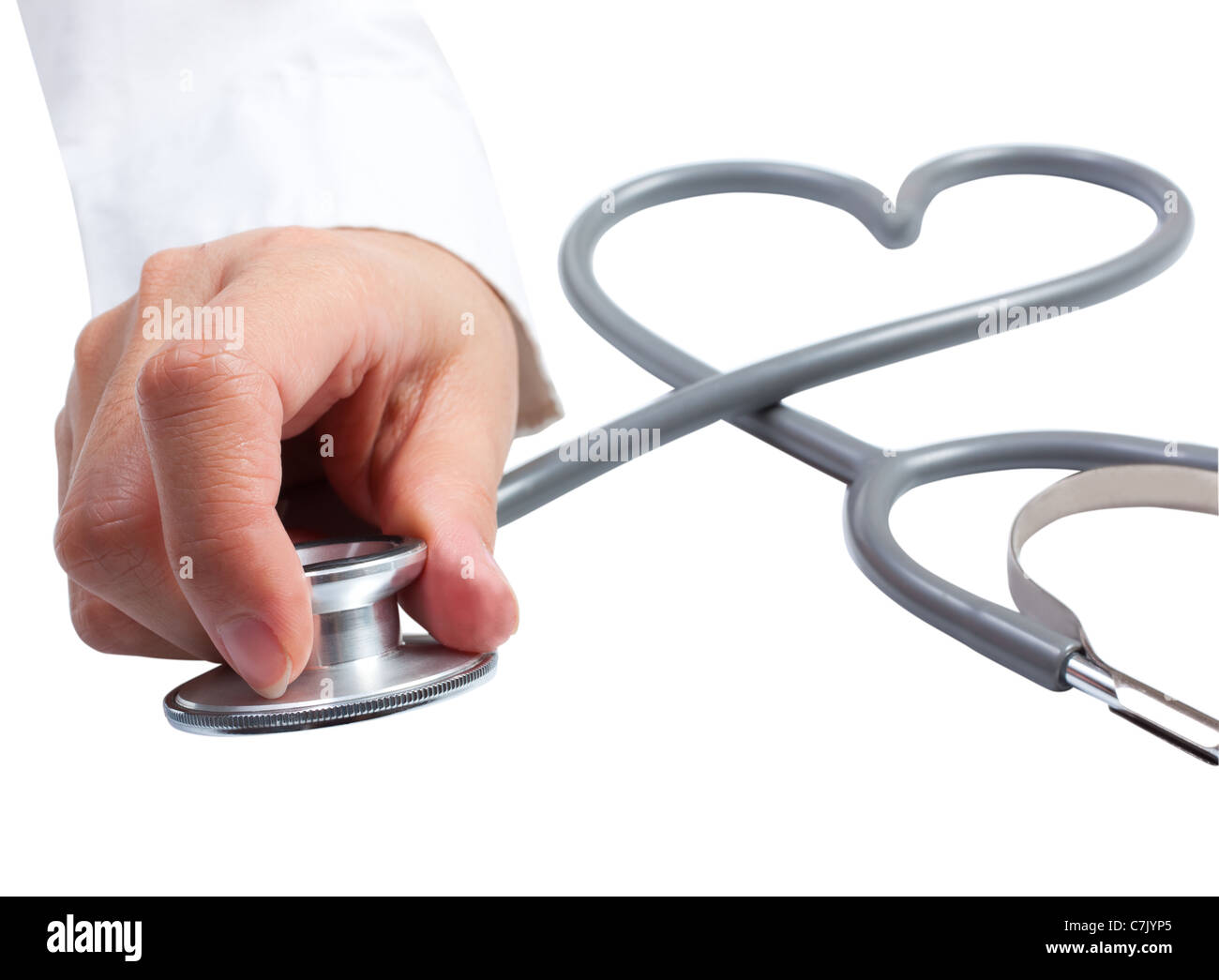 Female hand holding stethoscope; health care concept Stock Photo - Alamy