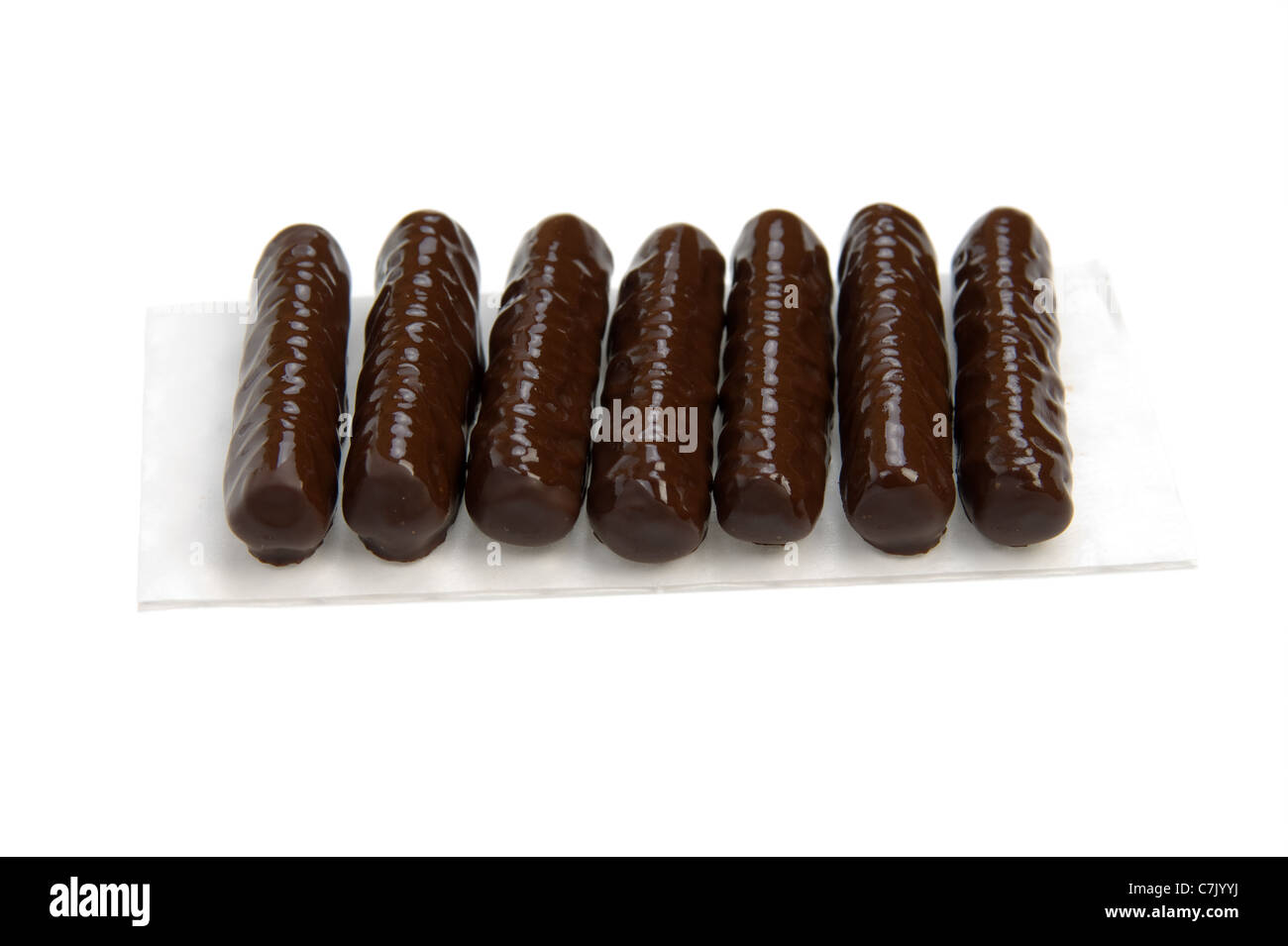 chocolate sticks isolated on white Stock Photo - Alamy