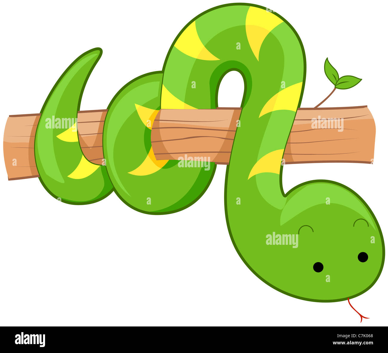 Cute Snake with Clipping Path Stock Photo - Alamy