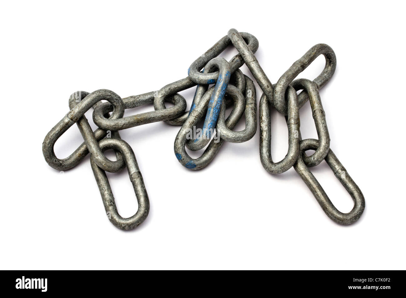 Chains closeup on white background Stock Photo - Alamy
