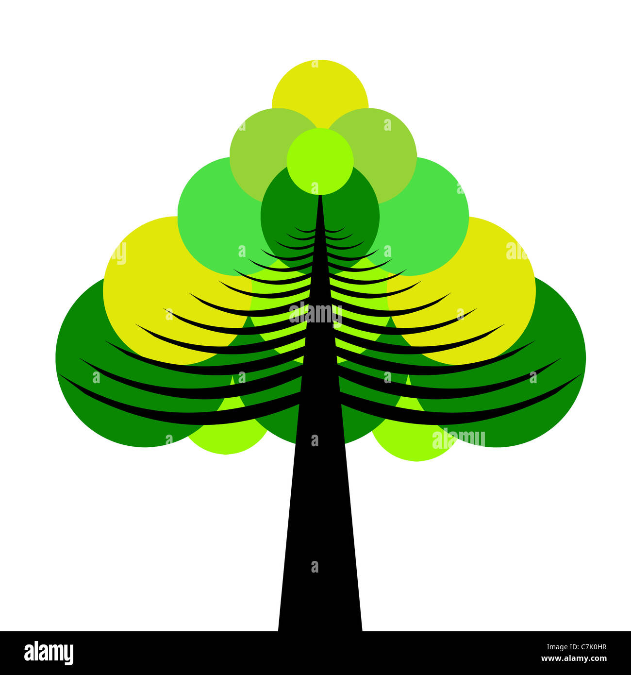 Beautiful and colorful tree isolated on white background Stock Photo ...