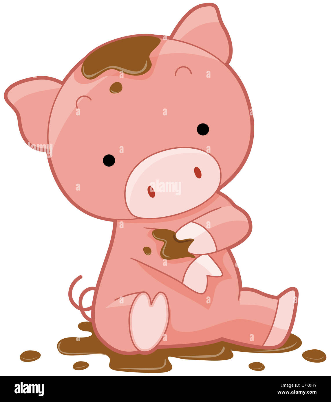 Cute Pig with Clipping Path Stock Photo - Alamy