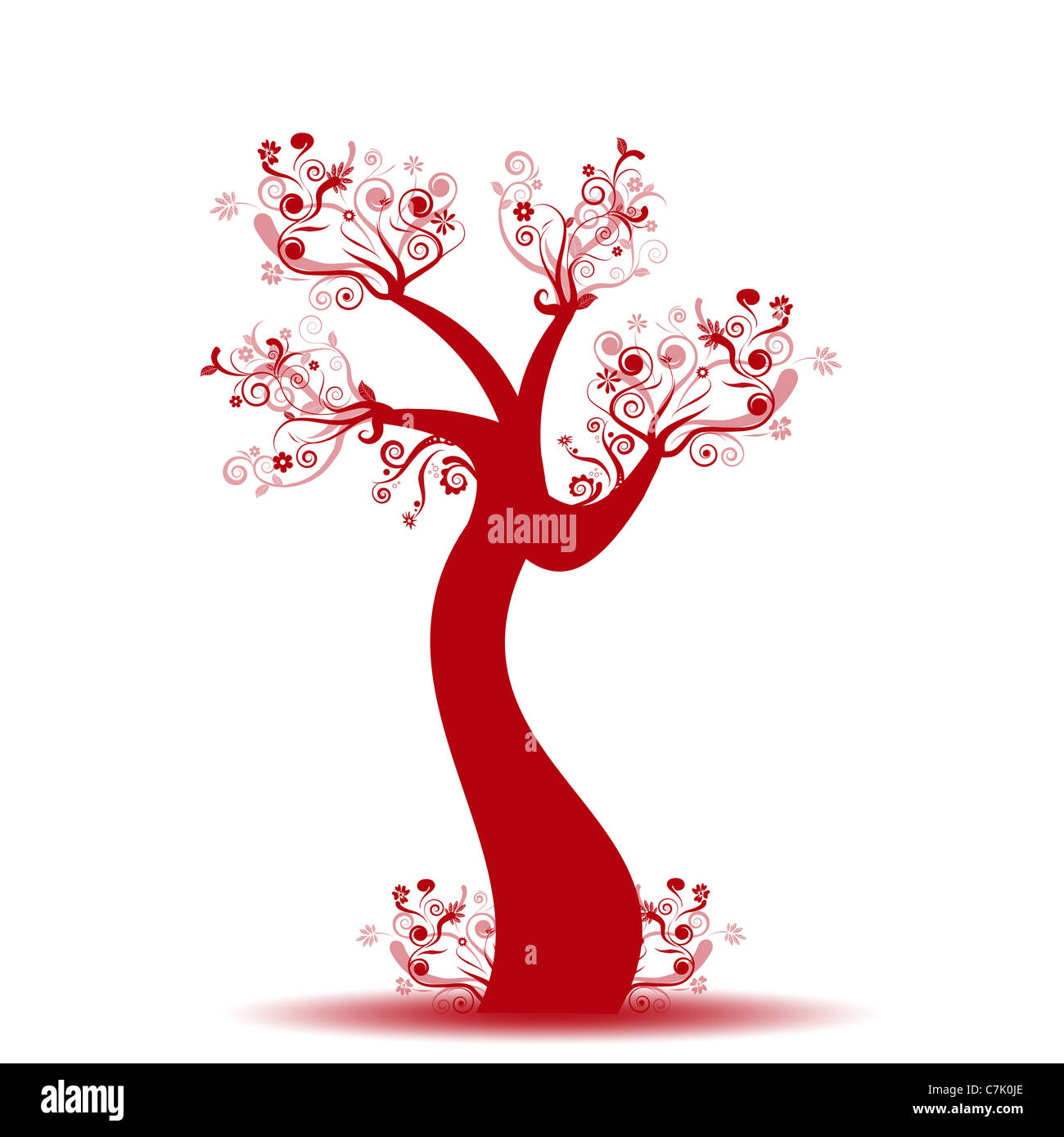 Beautiful art tree isolated on white background Stock Photo - Alamy