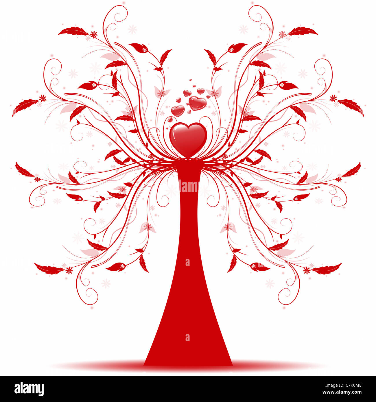 Beautiful abstract art tree on white background Stock Photo - Alamy