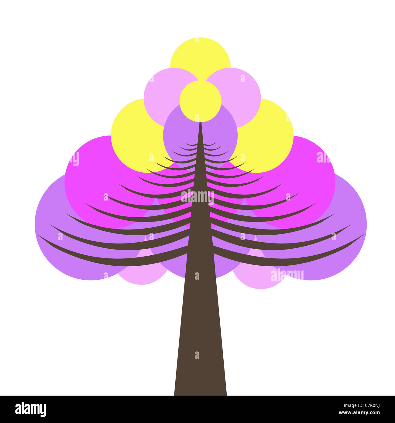 Beautiful and colorful tree isolated on white background Stock Photo ...