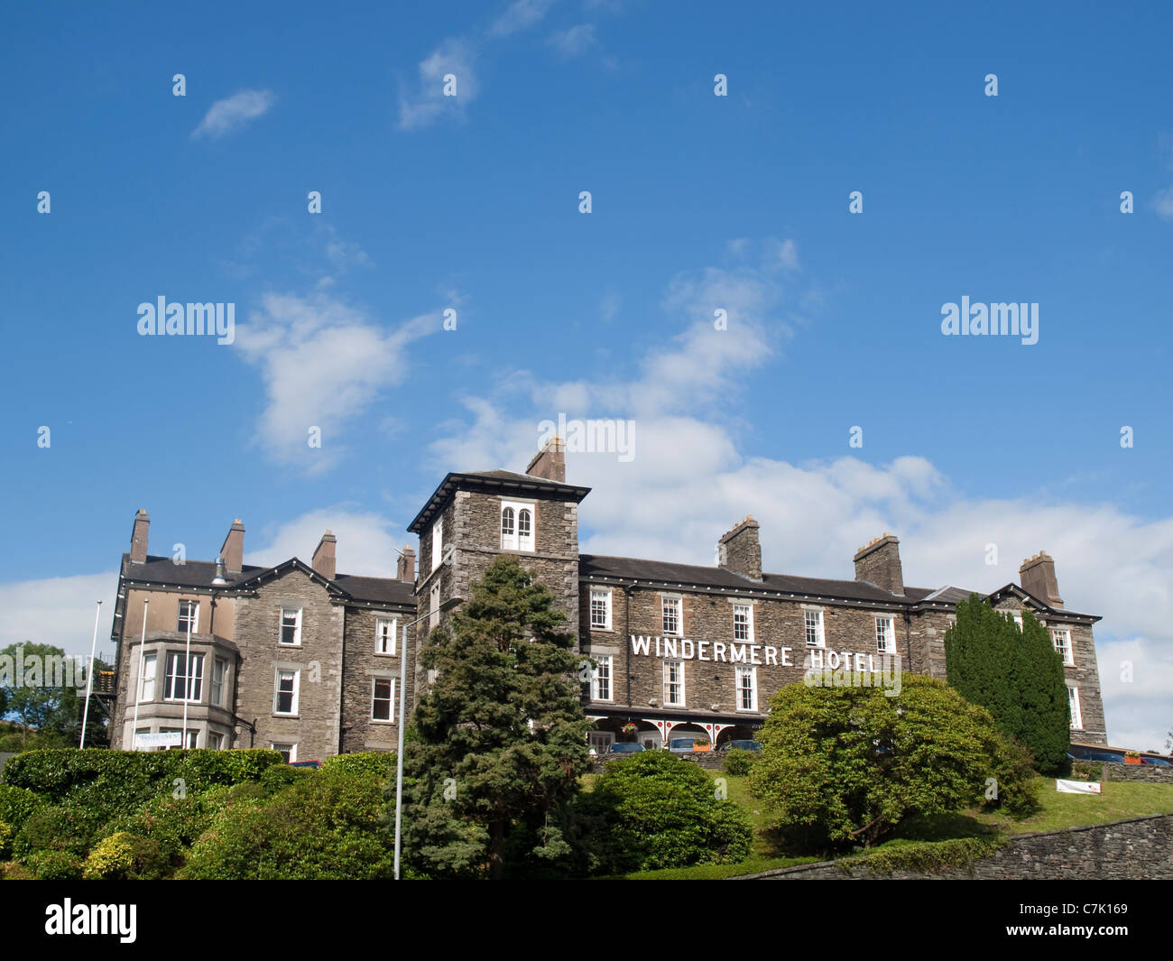 Windermere Hotel front exterior, Windermere, Lake District Stock Photo ...