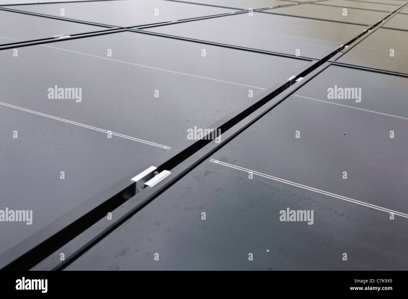 Ground mounted photovoltiac solar panel array Stock Photo - Alamy