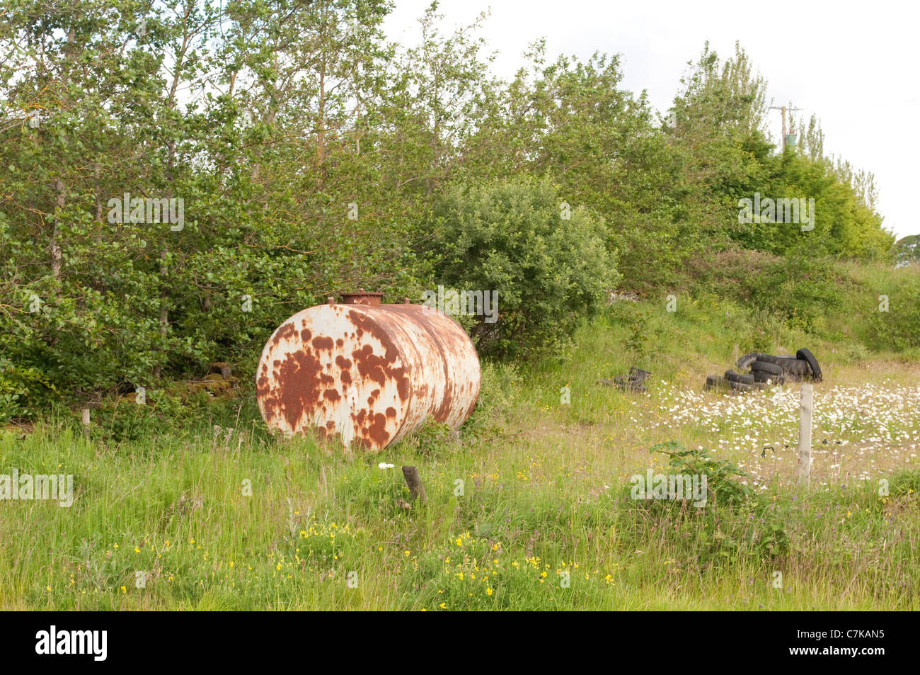 OLD OIL TANK Stock Photo - Alamy