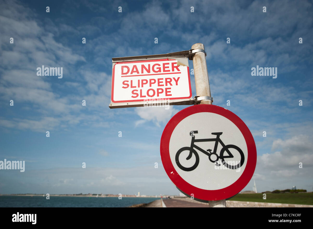 Slippery Slope Sign High Resolution Stock Photography and Images - Alamy
