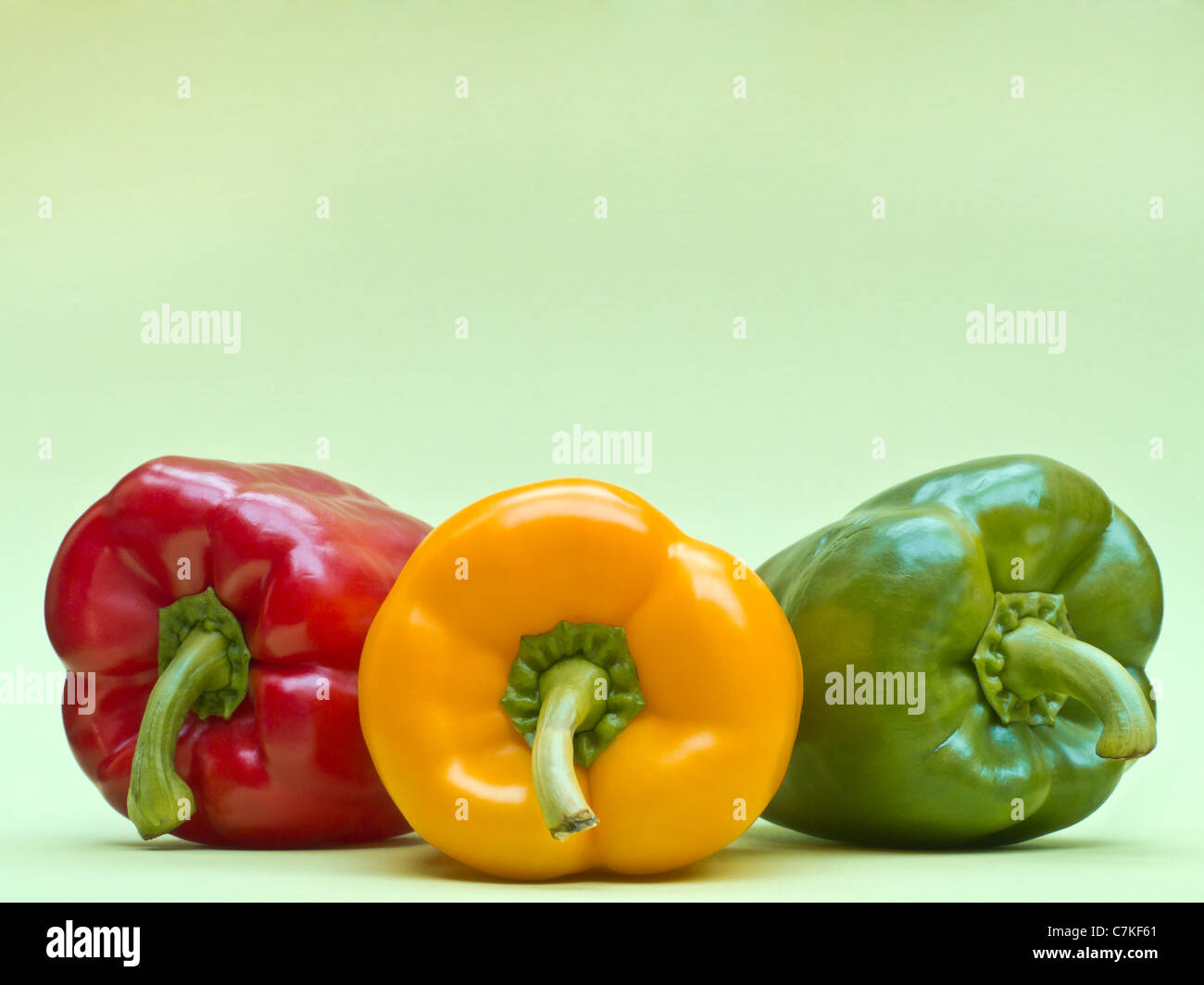 Bell Peppers Tricolor Stock Photo - Alamy