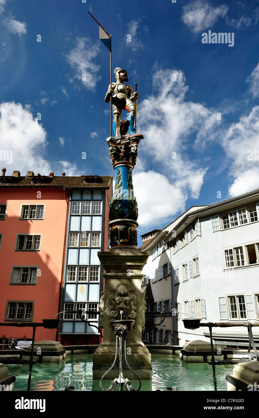 Zurich switzerland fountain hi-res stock photography and images - Alamy