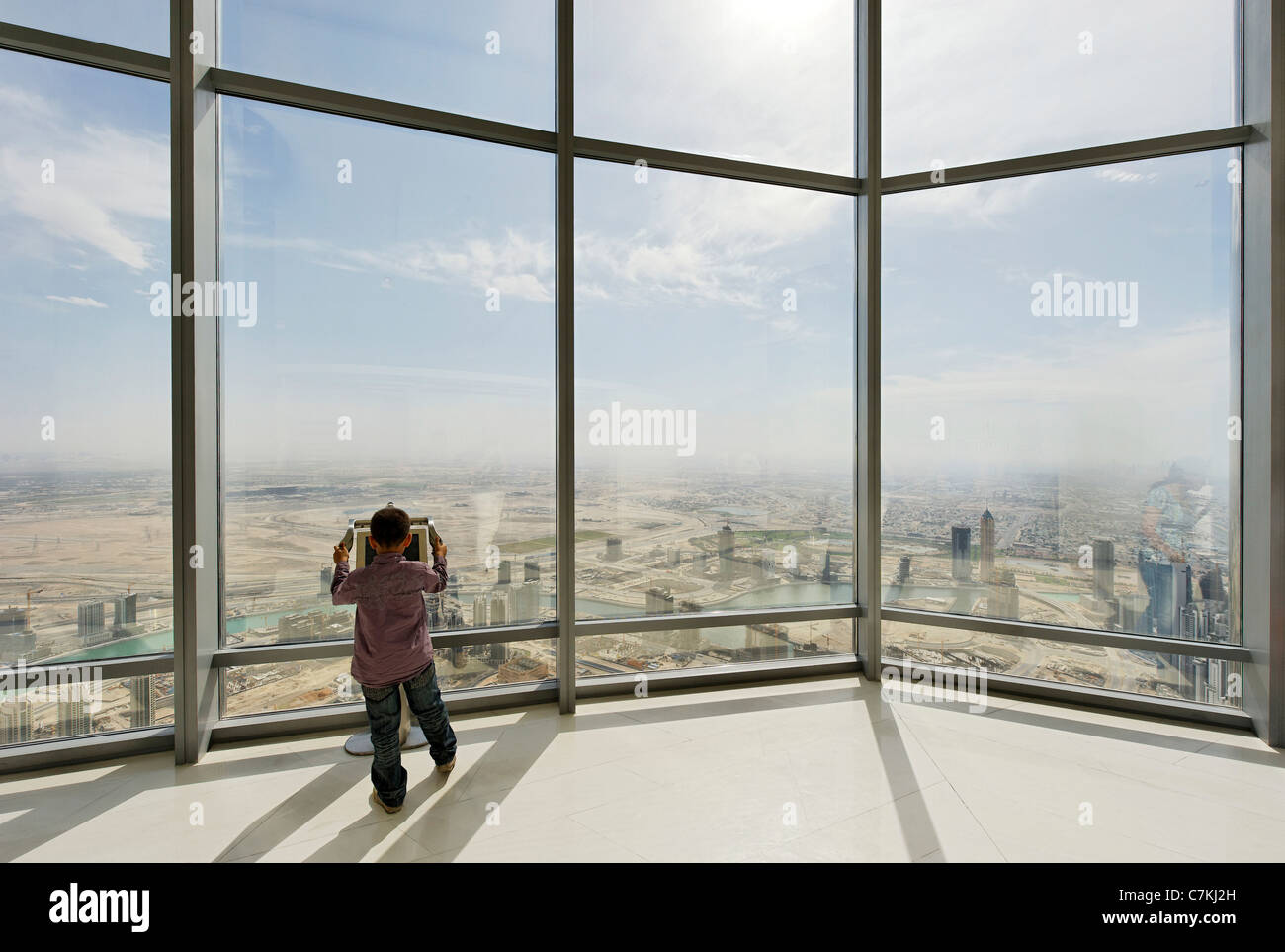 The highest observation deck in the world, BURJ KHALIFA, the tallest ...